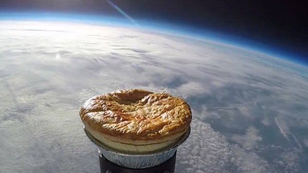 Get a pie-full of this amazing video of pastry in space