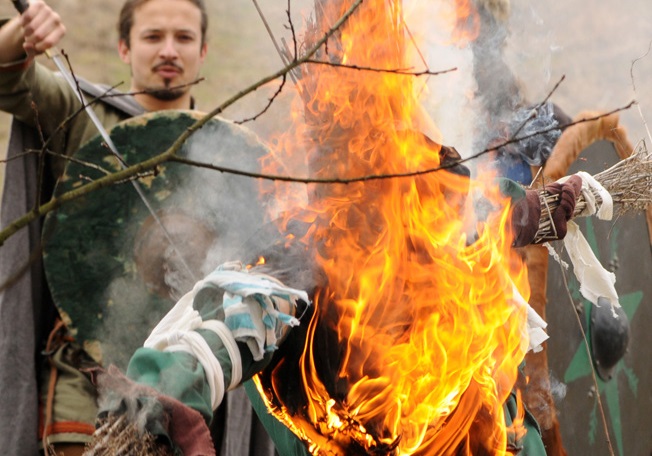 March 21, the Drowning of Marzanna. Ceremonial Winter Witch drowning in ...